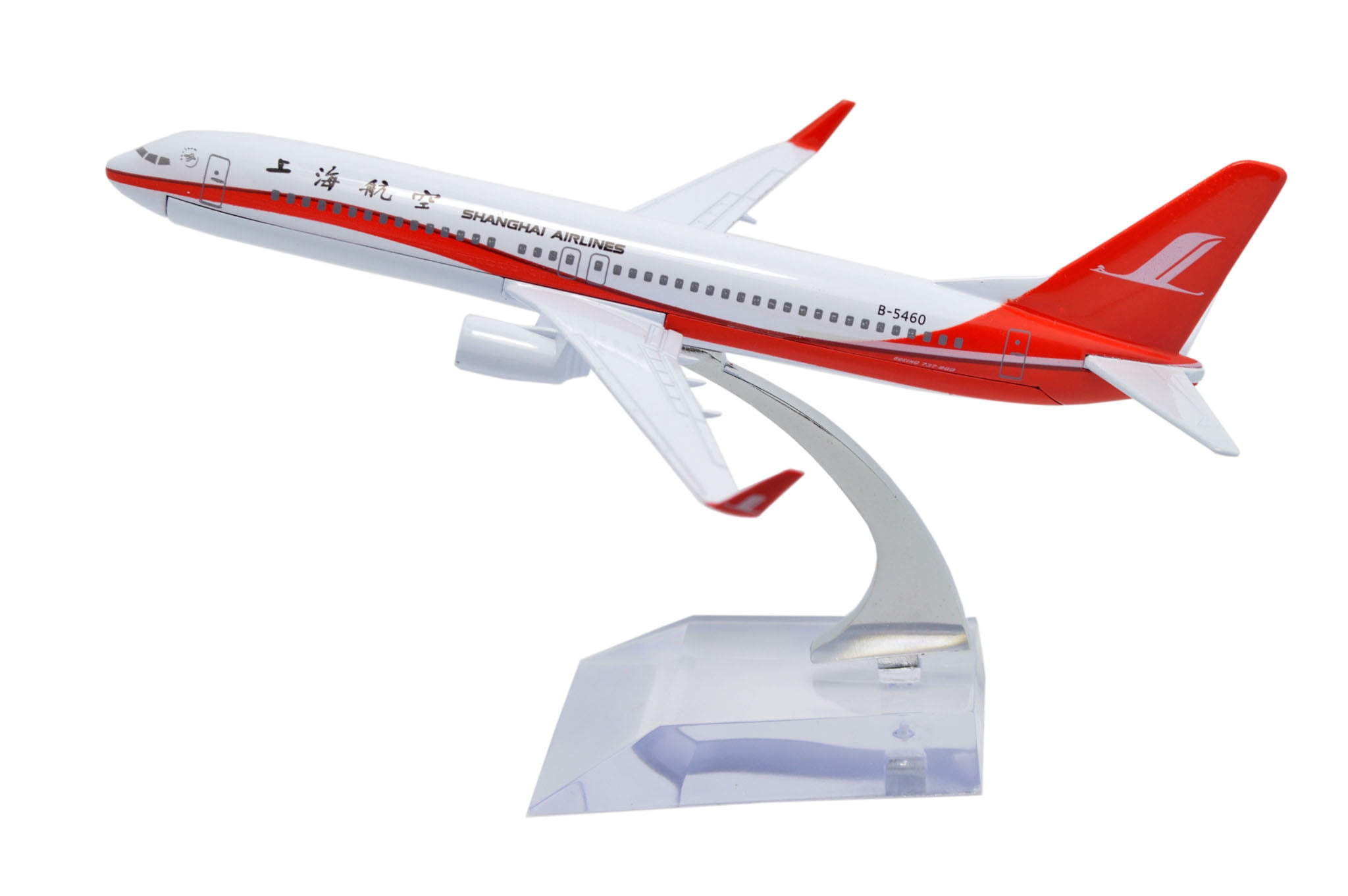 TANG DYNASTY 1:400 16cm B737-800 China Shanghai Airlines Metal Airplane ...