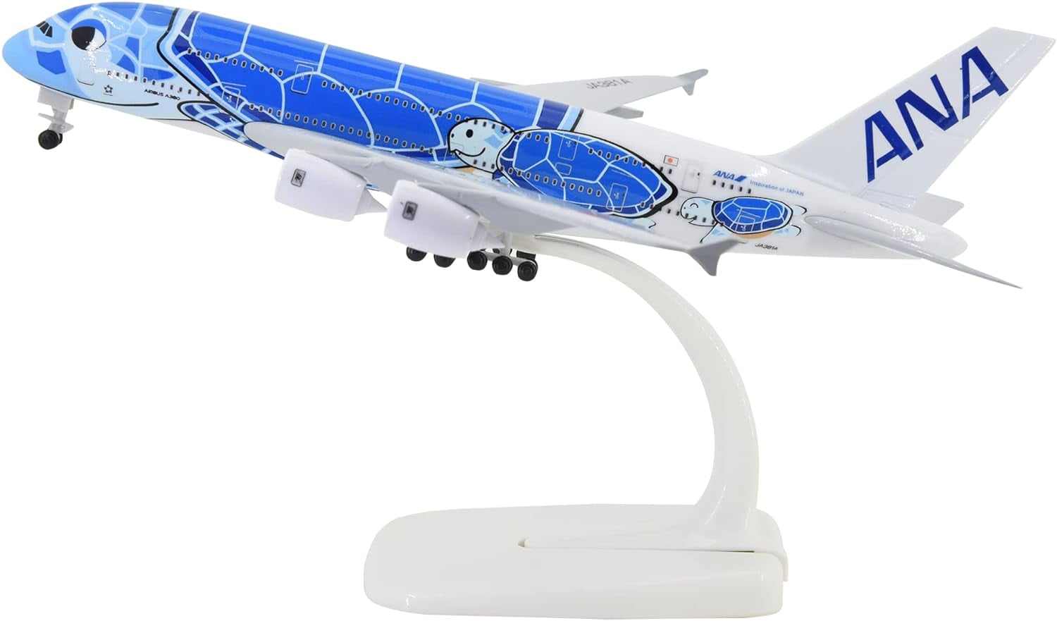 TANG DYNASTY 1:400 Standard Edition A380 ANA Sea Turtle Metal Airplane ...