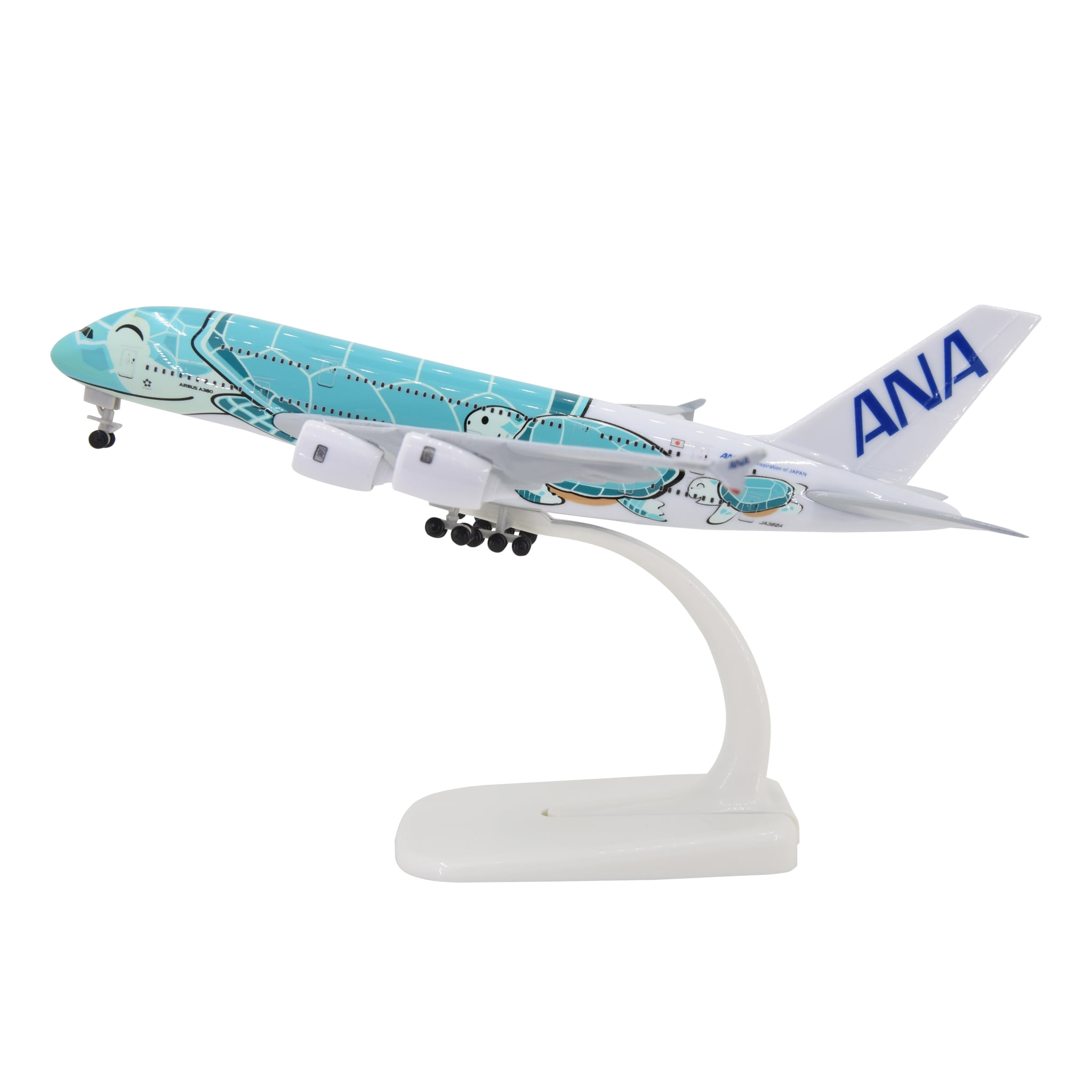 TANG DYNASTY 1:400 Standard Edition A380 ANA Sea Turtle Metal Airplane ...