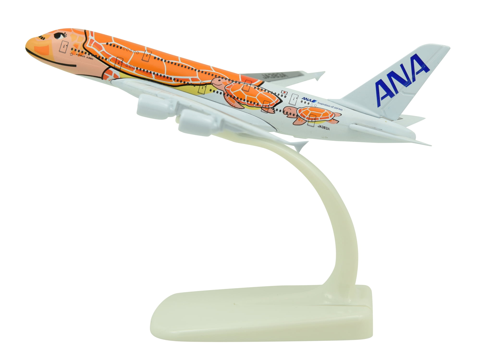 TANG DYNASTY 1:500 15cm A380 ANA Sea Turtle Metal Airplane Model Plane ...