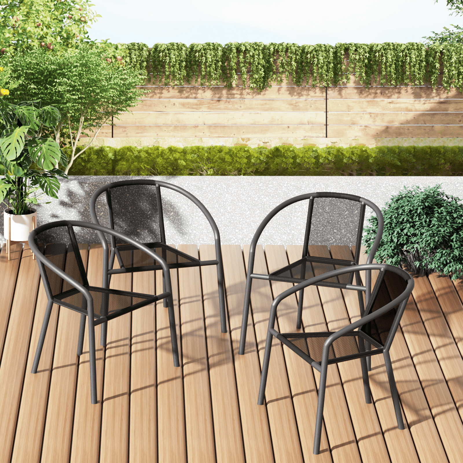 TANGJEAMER Modern Mesh Outdoor,Indoor Bedroom Restaurant Dining Chairs ...