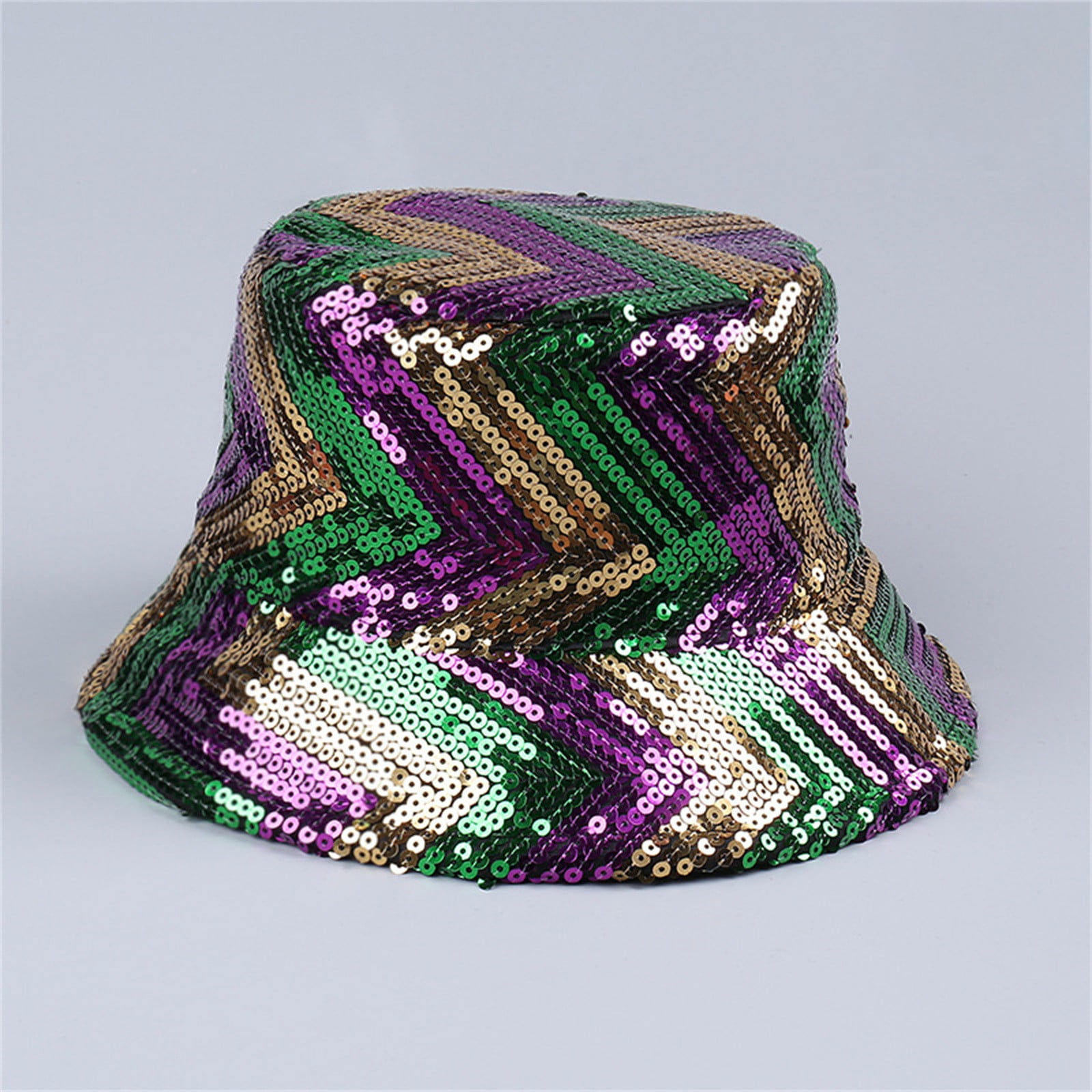 TANGNADE Bucket Hats for Woman Colorful Sequined Hat Shiny All Fashion ...