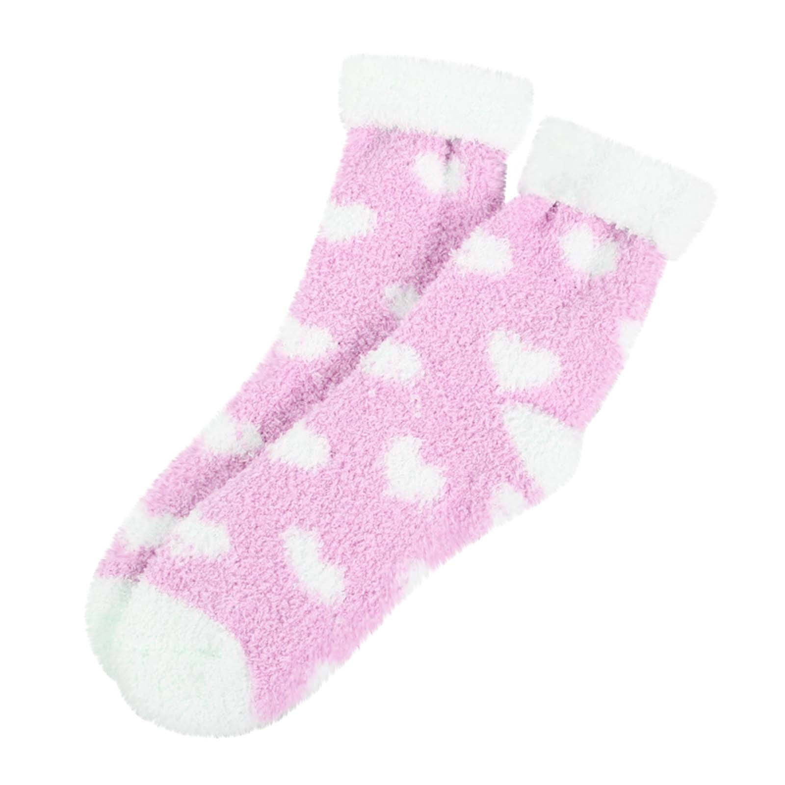 TANGNADE Crew Socks for Women Warm Super Soft Plush Slipper Sock Winter ...
