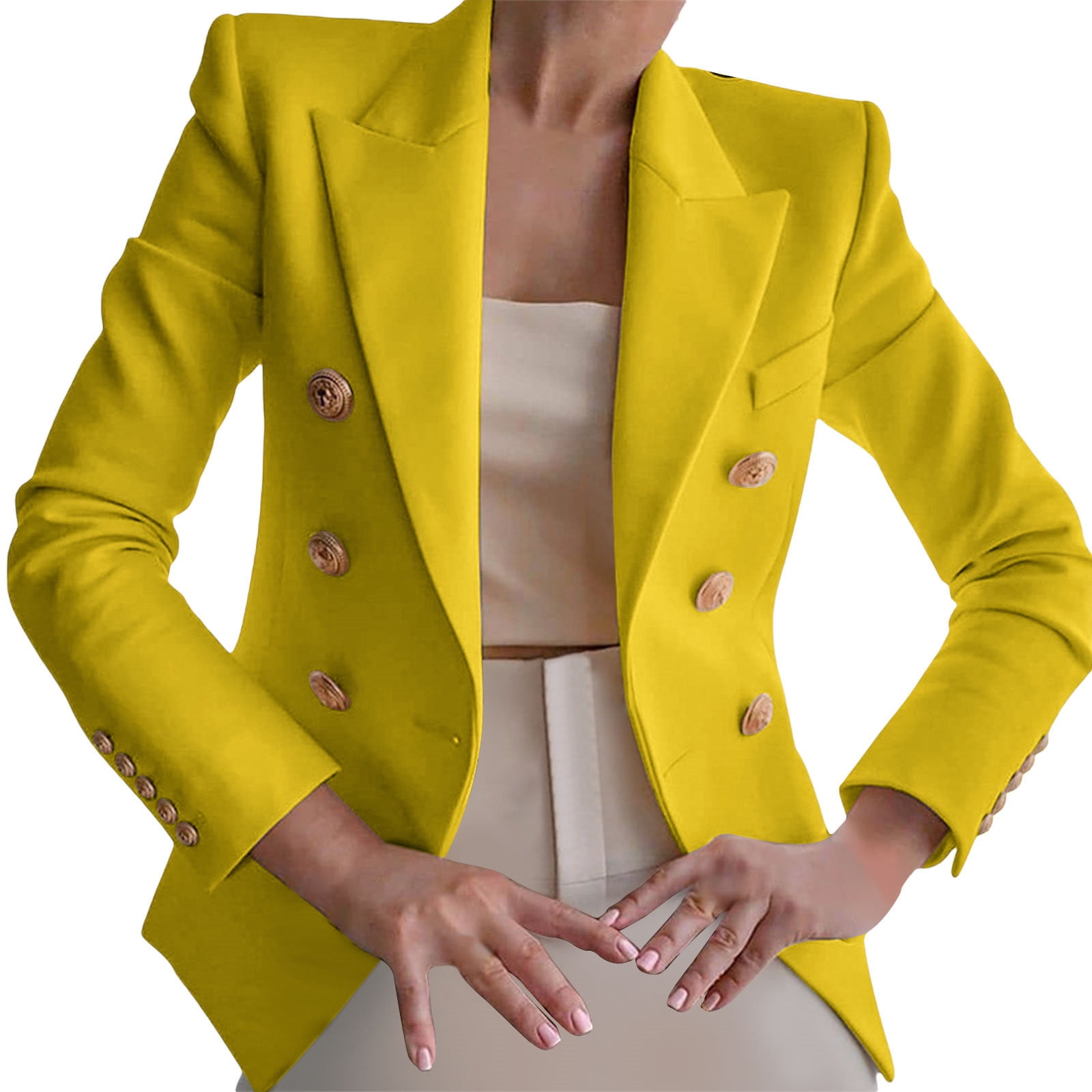 TANGNADE Solid Color Jackets for Women Women'S Office Slimming Pure ...