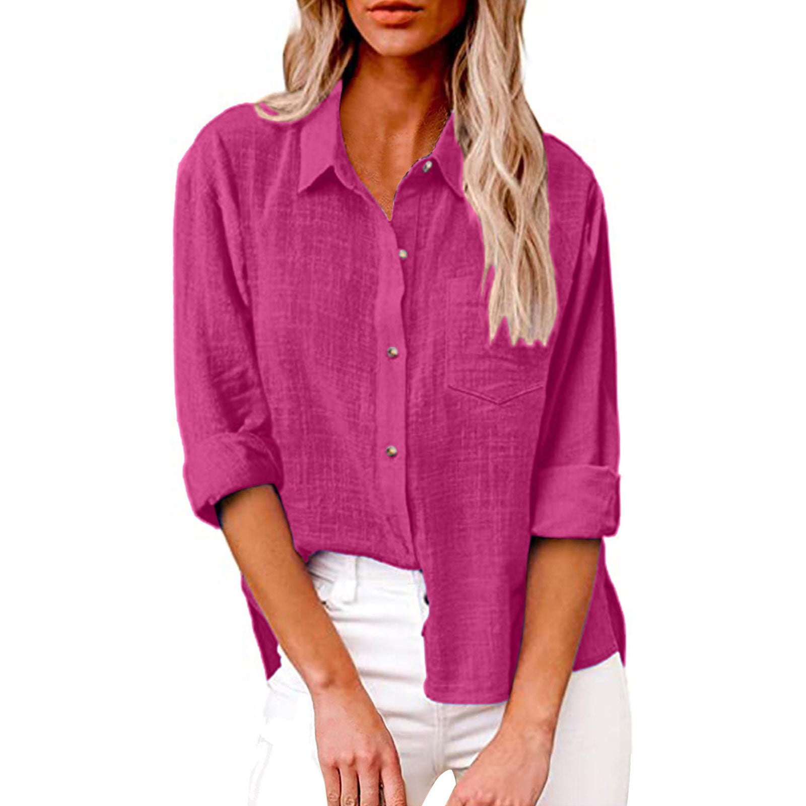 TANGNADE Womens Summer Solid Color Tops for Women 2024 Ladies Casual ...