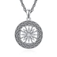 TANGPOET Celtic Compass Necklace 925 Sterling Silver Talisman Travel ...
