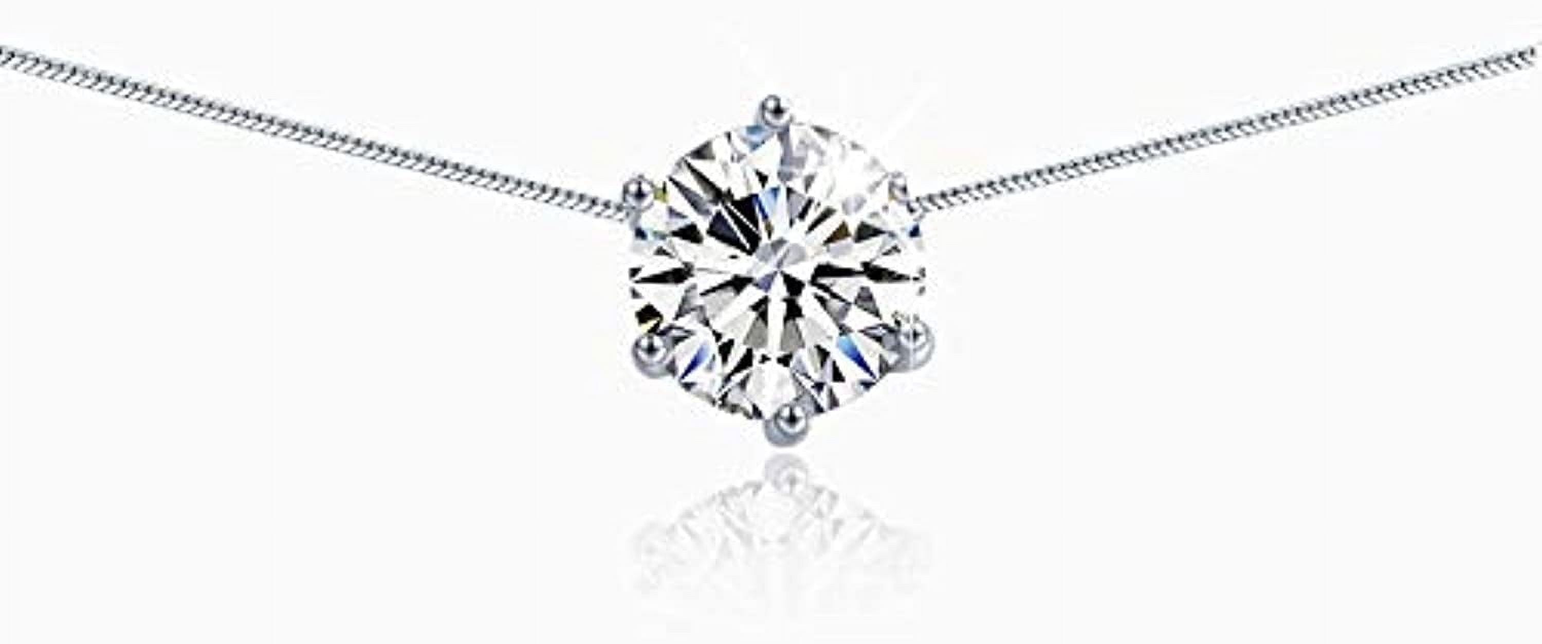 TANGPOET Eternity Cubic Zircon Female Pendant Necklace 925 Sterling ...
