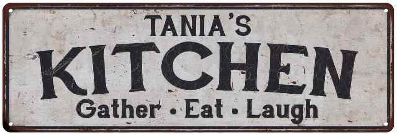 TANIA's Kitchen Gift Rustic Chic Decor Gift 6x18 Sign 206180051212 ...