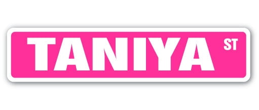TANIYA Street Sign Childrens Name Room Sign | Indoor/Outdoor | 24" Wide ...