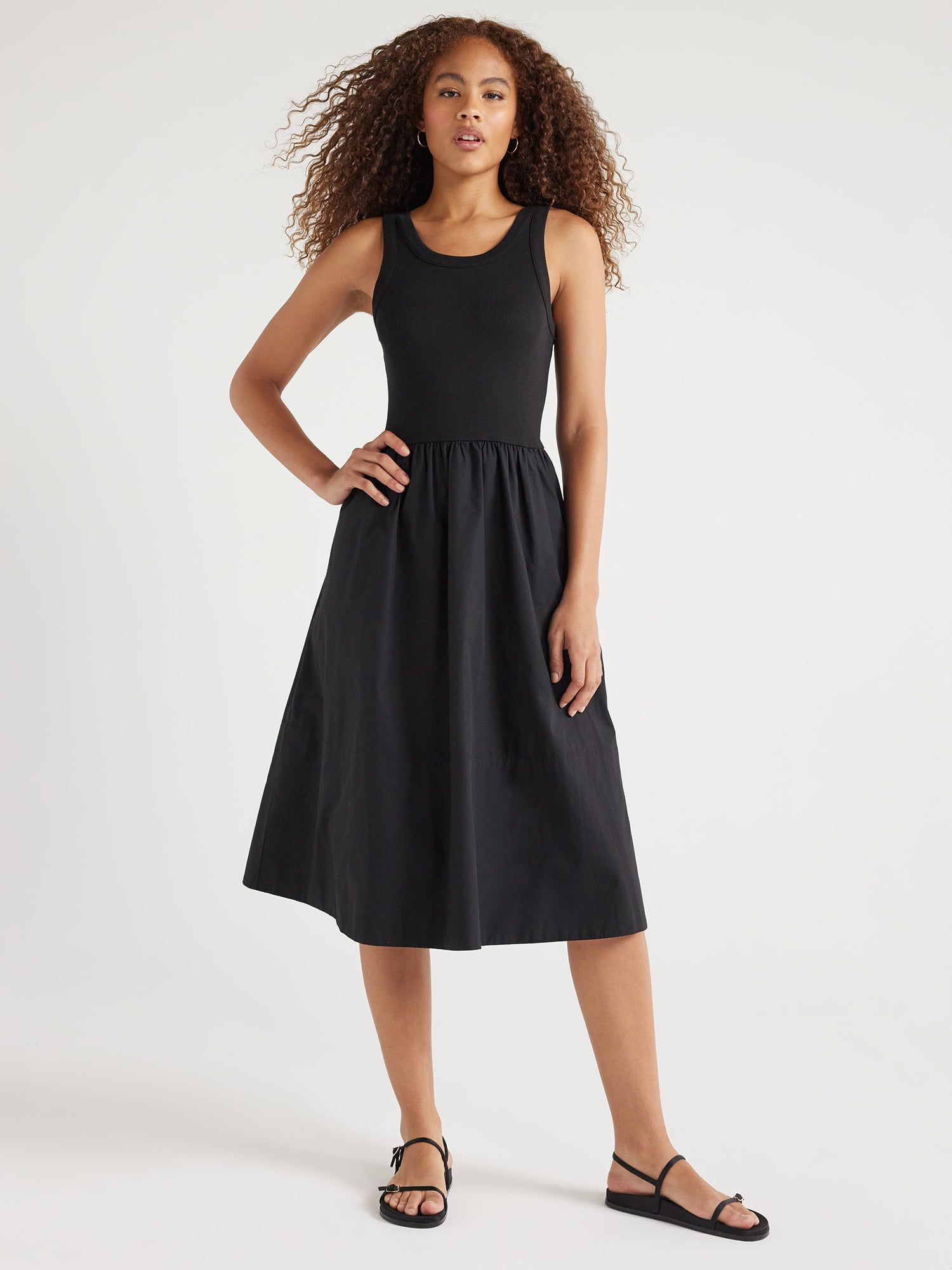 Free Assembly Women's Mixy Tank Dress, Sizes XS-XXL - Walmart.com