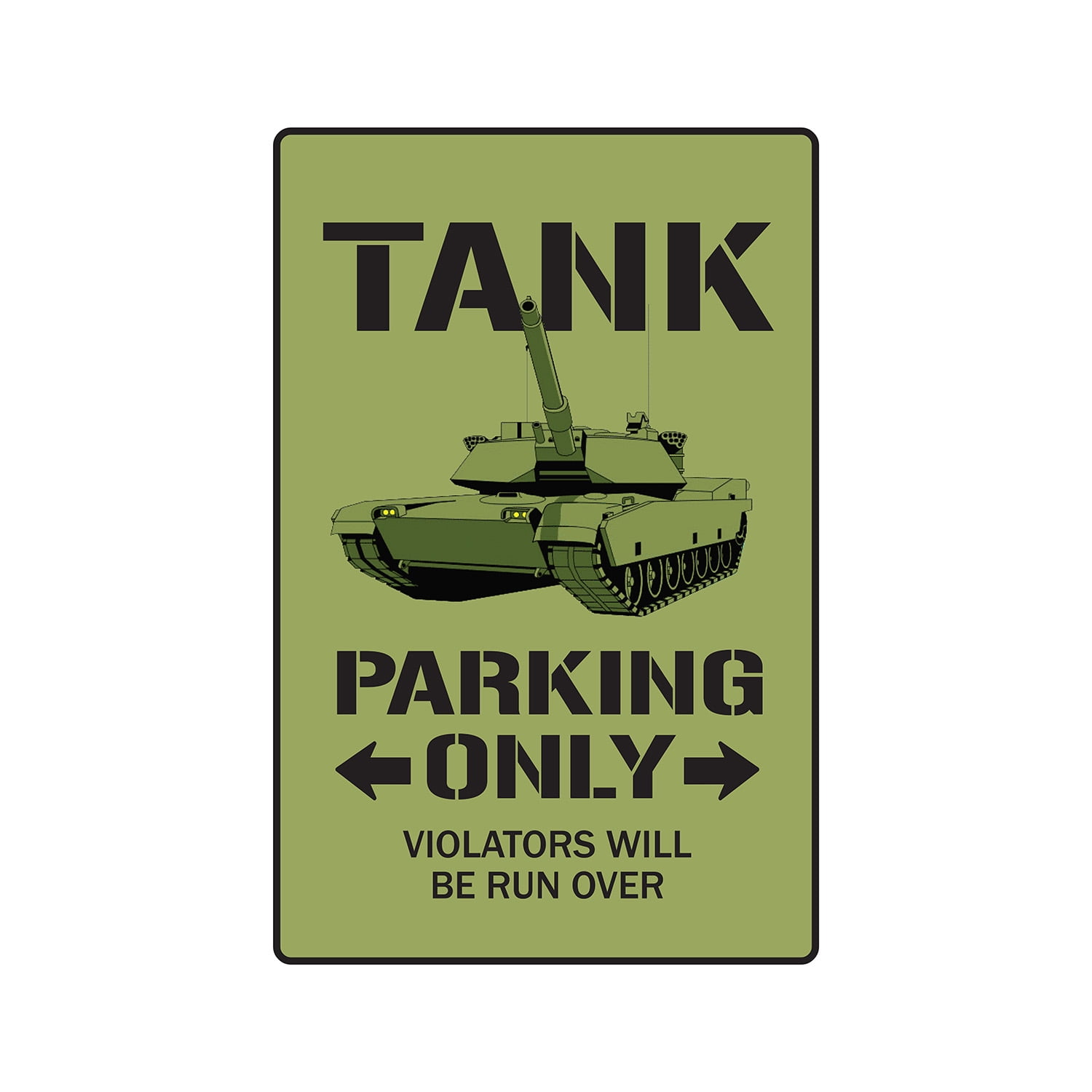 TANK Parking Aluminum Sign apc military armour army retire armoured ...