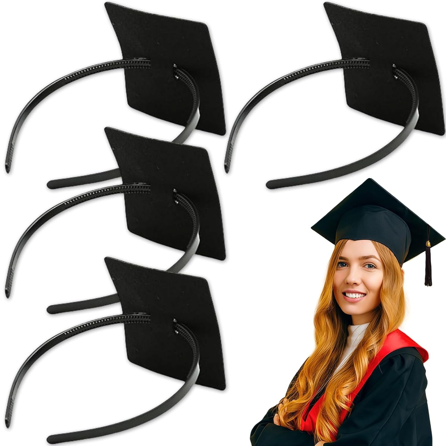 TANMAO Cap Headband Insert, Grad Caps Headband Insert, Adjustable ...