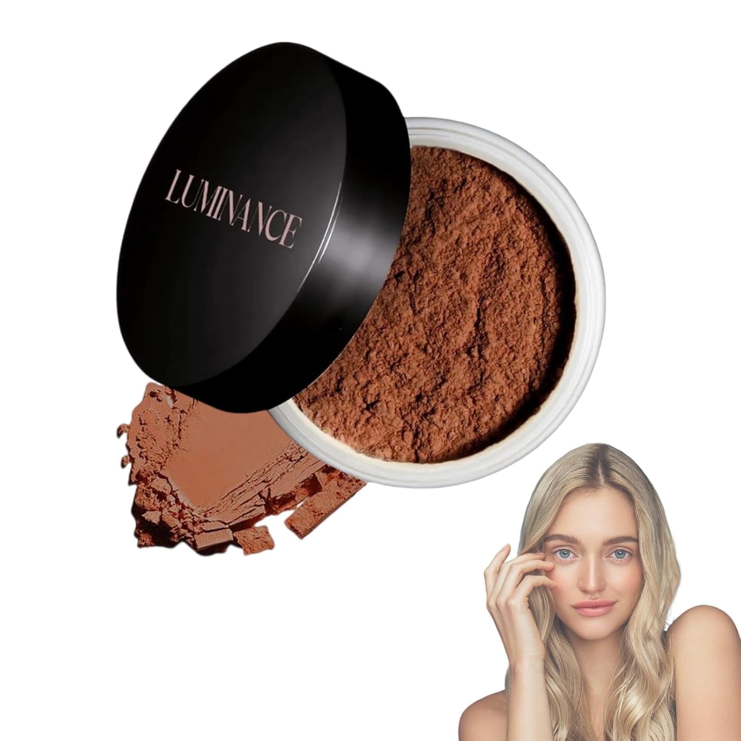 TANMAO Luminance Pink Powder,Ultra Pink Setting Powder,Long-Lasting ...
