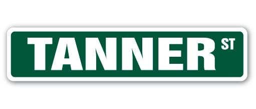 TANNER Street Sign Childrens Name Room Sign | Indoor/Outdoor | 36" Wide ...