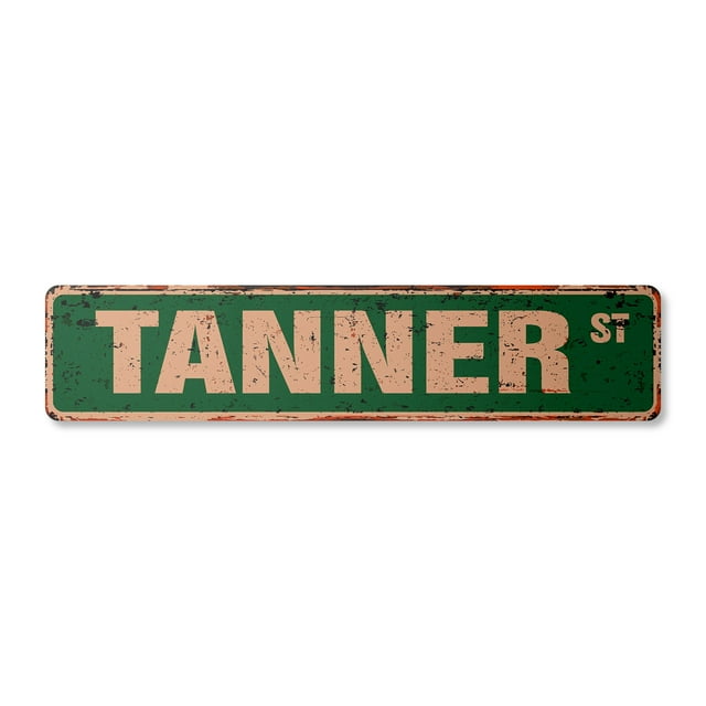 TANNER Vintage Plastic Street Sign Childrens Name Room Sign | Indoor ...
