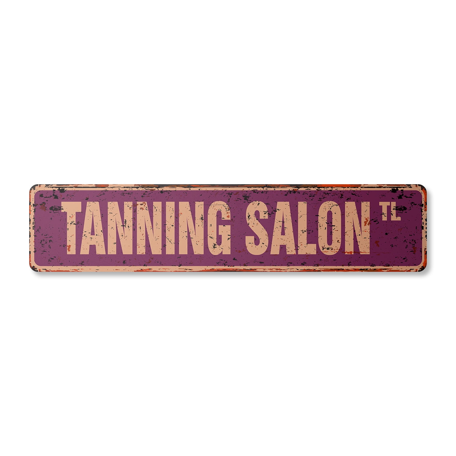 TANNING SALON Vintage Aluminum Street Sign bed spray tan lotion lamps ...