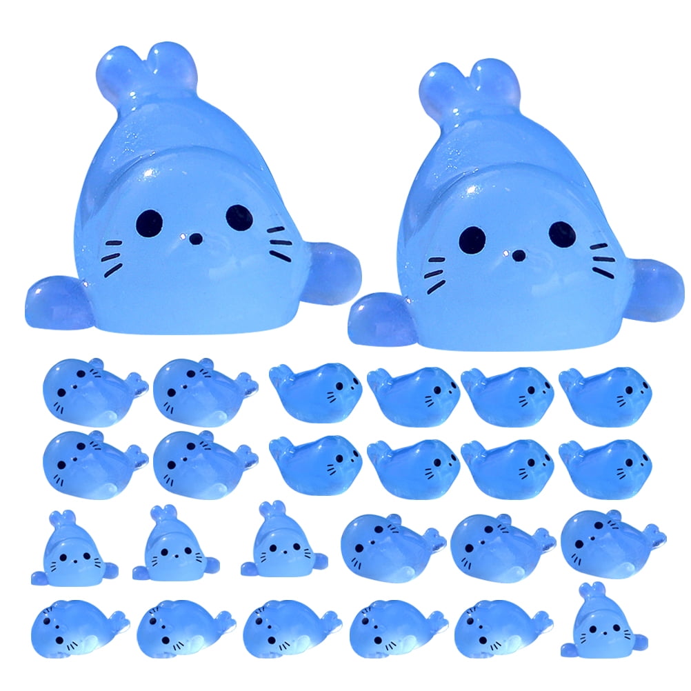 TANOM 40 Pcs Ornaments Models Animal Mini Resin Decors Tiny Seal ...
