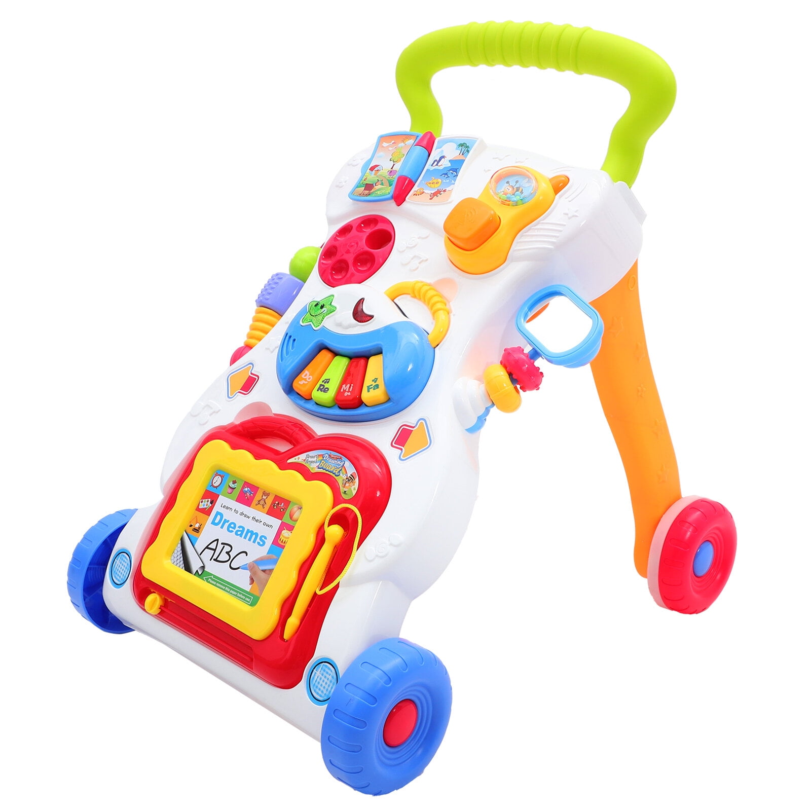 TANOM Baby Sit to Stand Toy Learn Walker Activity Center for Kids Lights and Sounds, Fun Musical ...