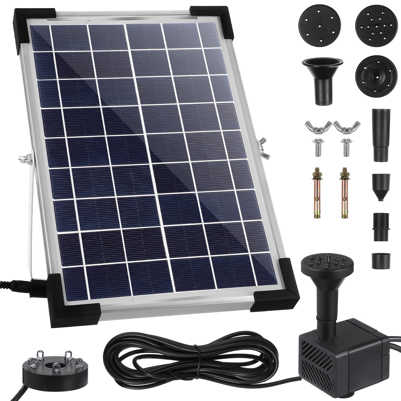 TANOM Solar Pond Pump Powered Water Well Fountain Aerator Fish Tank ...