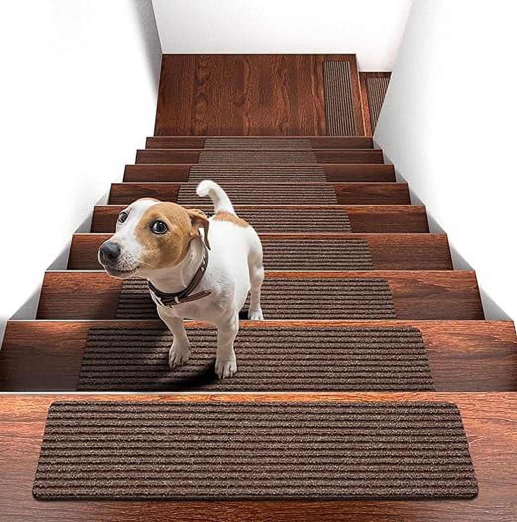 TANSCIOSSA Non Slip Stair Treads Indoor Step Covers for Stairs 30" X 8 ...