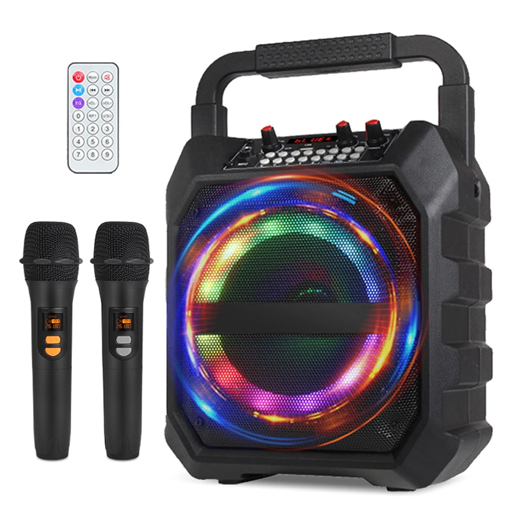 TANSTC Bluetooth Portable Karaoke Speaker with 2 Mics PA System/Remote ...