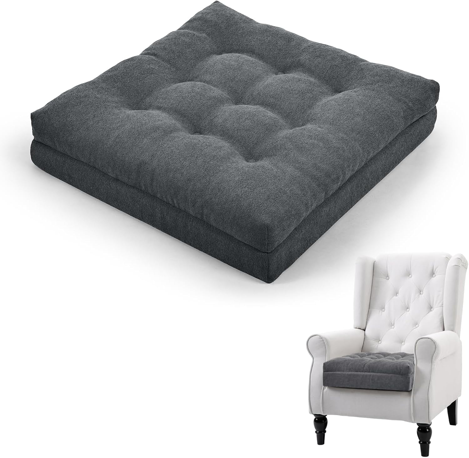 TANYOO Recliner Cushion Patent Dual Layer Fillings Chair Cushion for Elderly 20x20x4 Inches ...