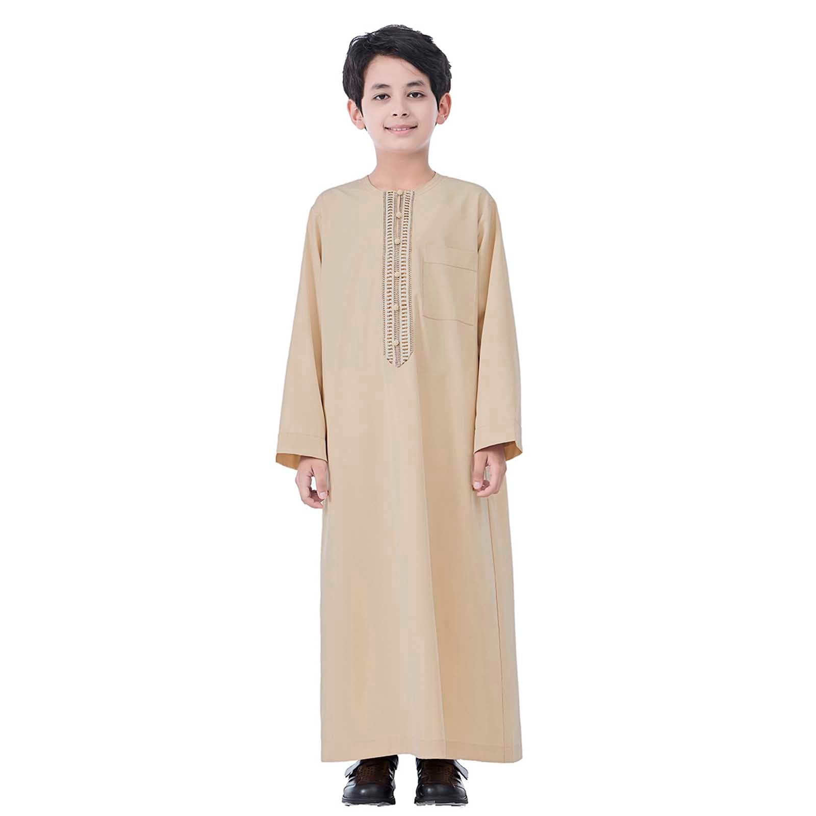 TANYSU Boys Arab Robes Kaftans Thobe For Everyday Casual Wear Long ...