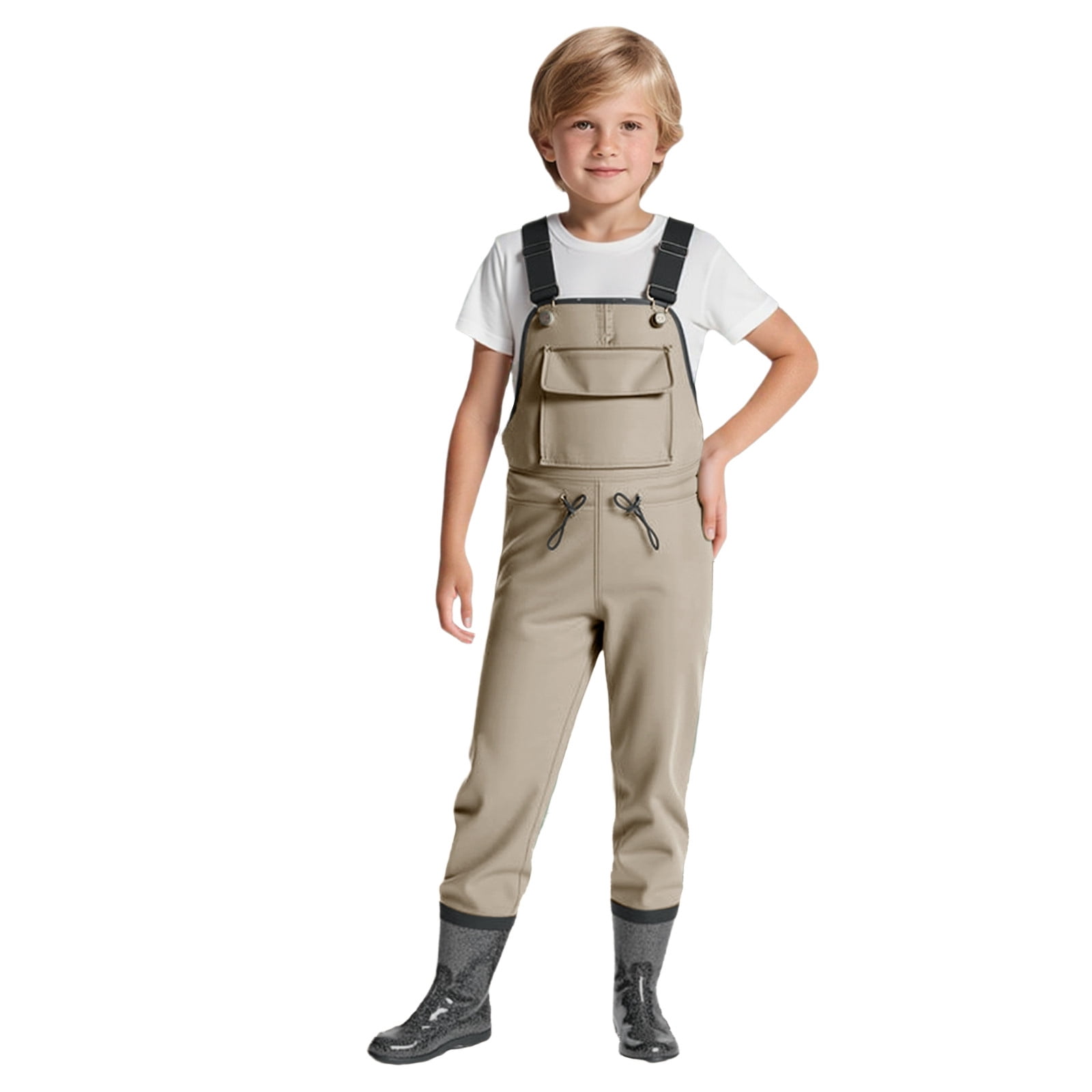 TANYSU Girls Romper Jumpsuit Rain Pants Overalls Waterproof Suspender ...