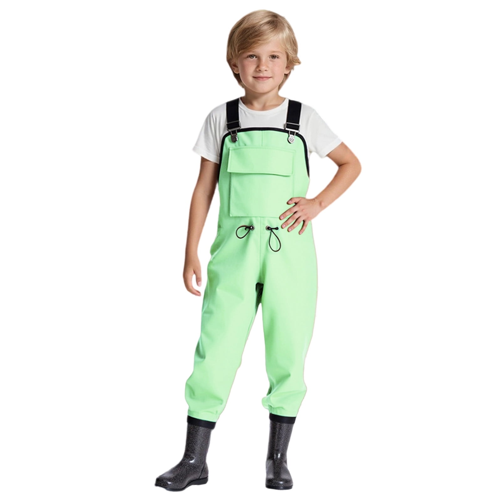 TANYSU Girls Romper Jumpsuit Rain Pants Overalls Waterproof Suspender ...