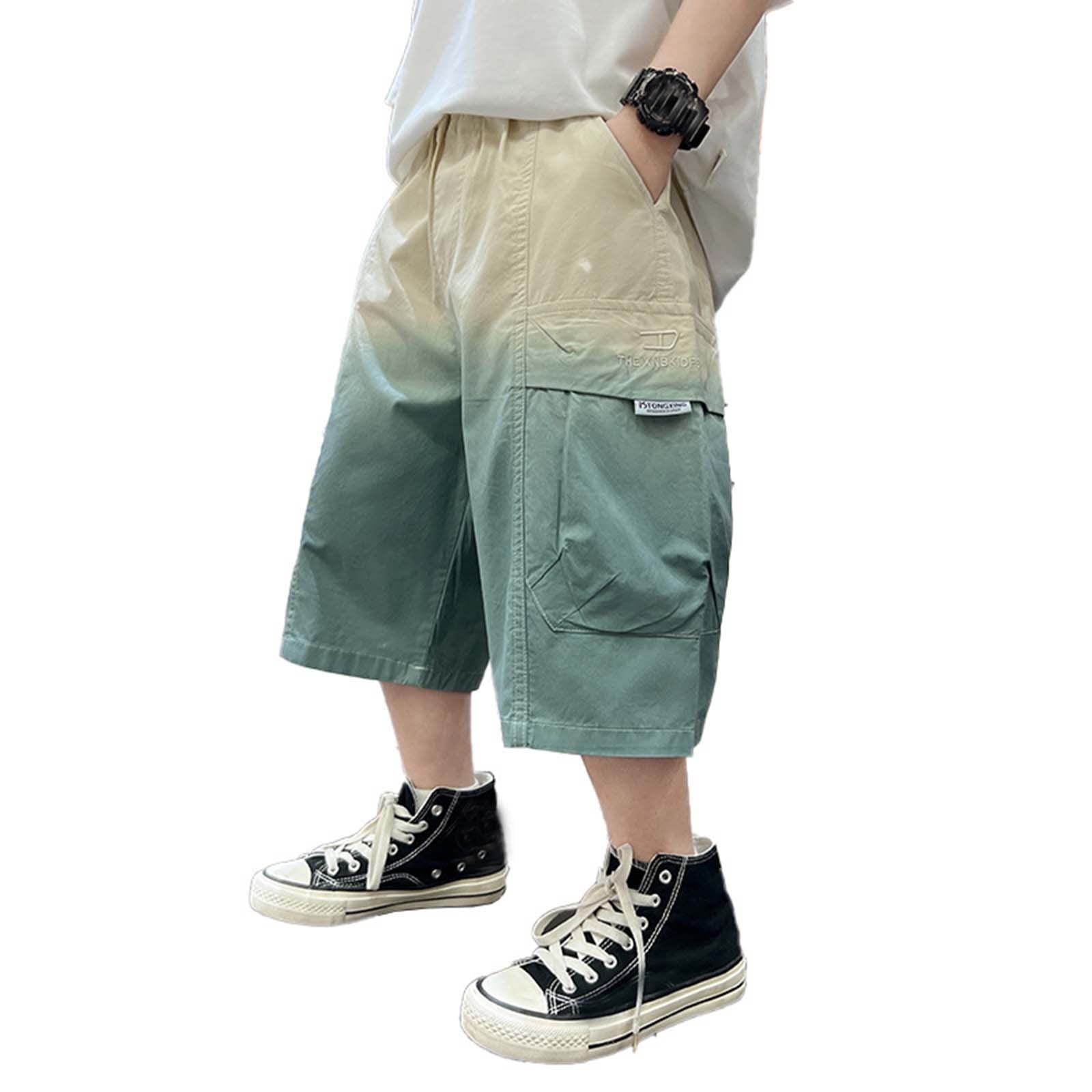 TANYSU Summer Boys Medium Sized Slim Fit Pants With Changing Colors In ...