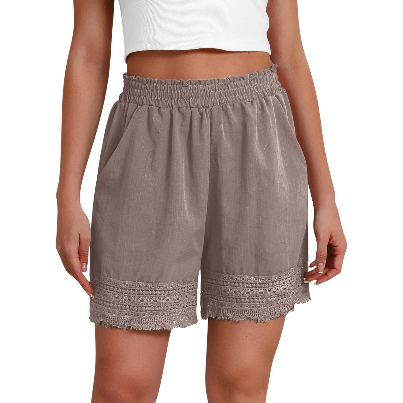 TANYSU Women Shorts Lace Versatile Loose Fit Casual Wear For Daily ...