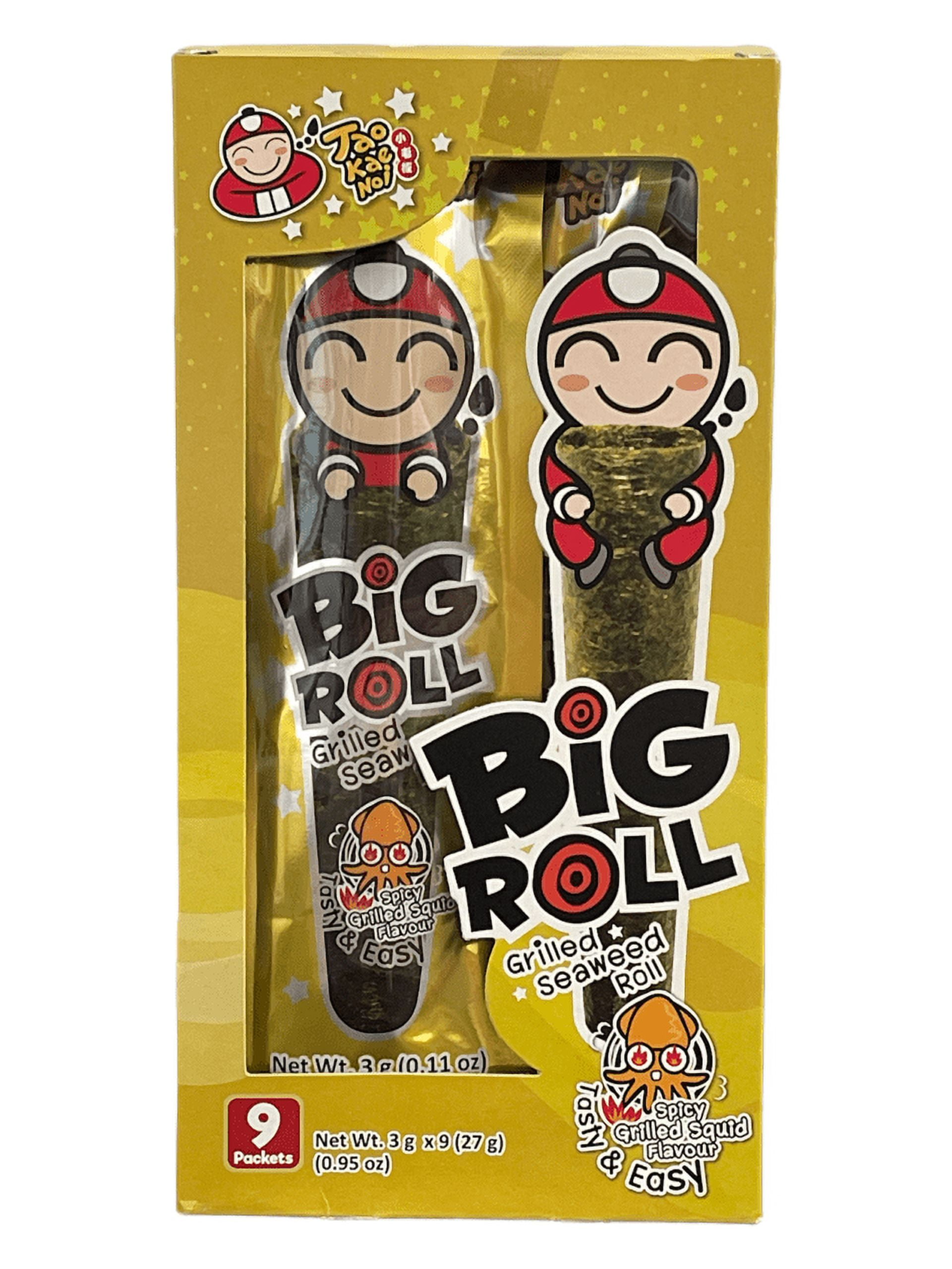TAO KAE NOI Grilled Seaweed Big Roll Spicy Squid Flavor; Box of 9 ...