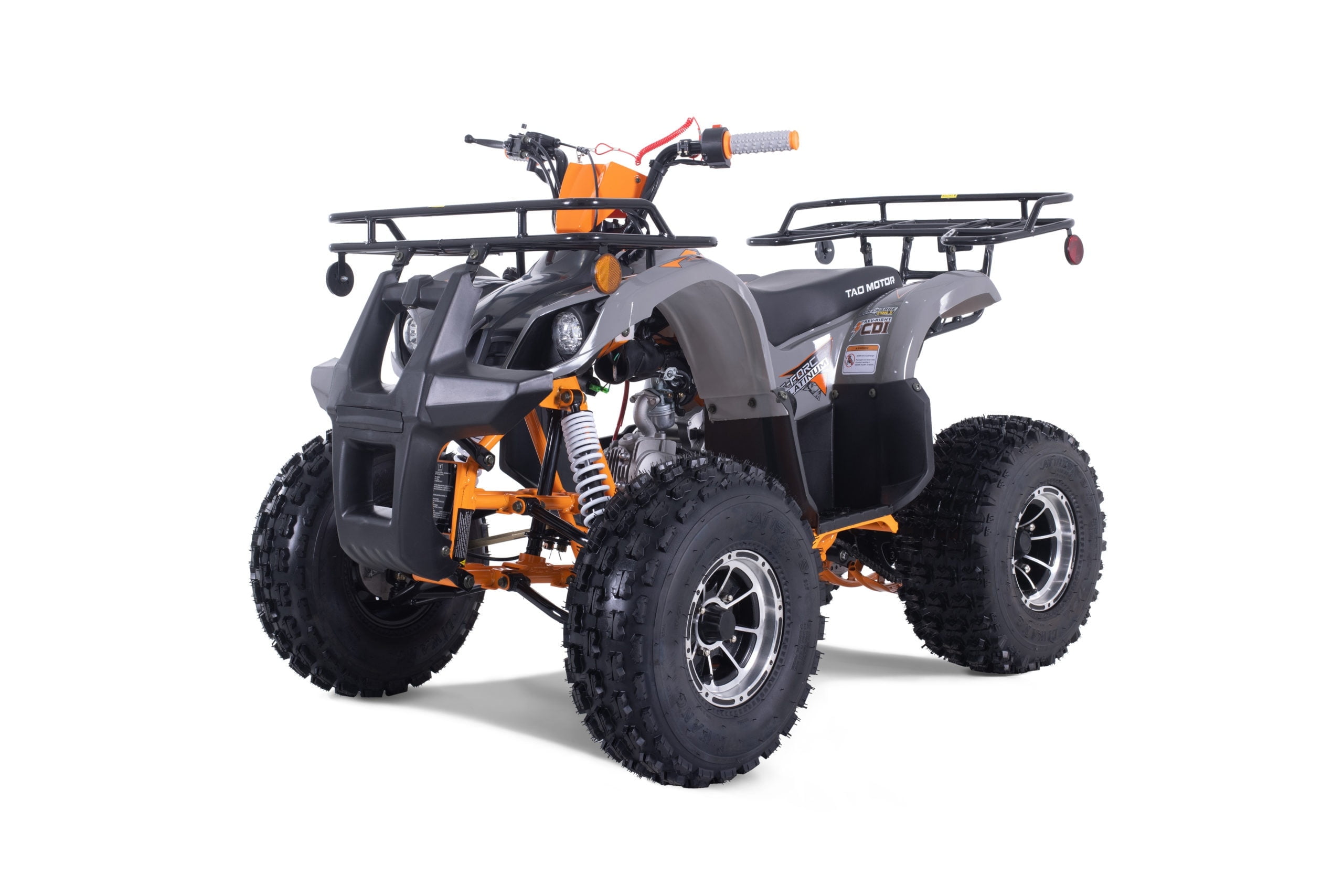 TAO MOTOR 125 T-FORCE PLATINUM Gas Powered Quad Wheeler ATV, Orange ...