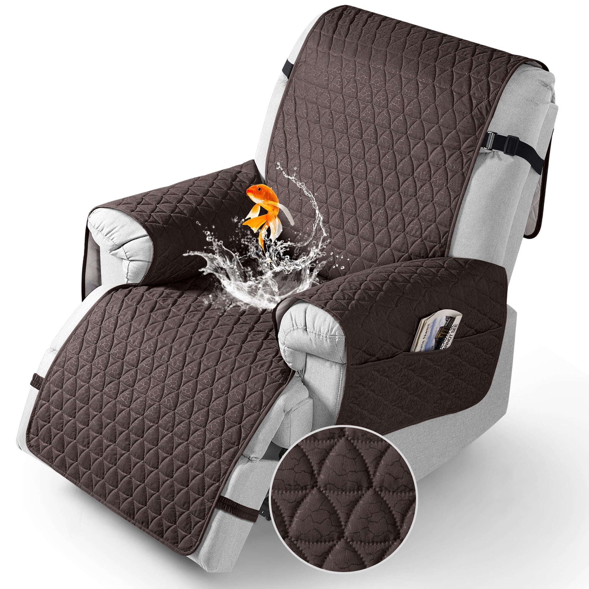 TAOCOCO 100% Waterproof Recliner Slipcover, Anti-Slip Large Recline ...