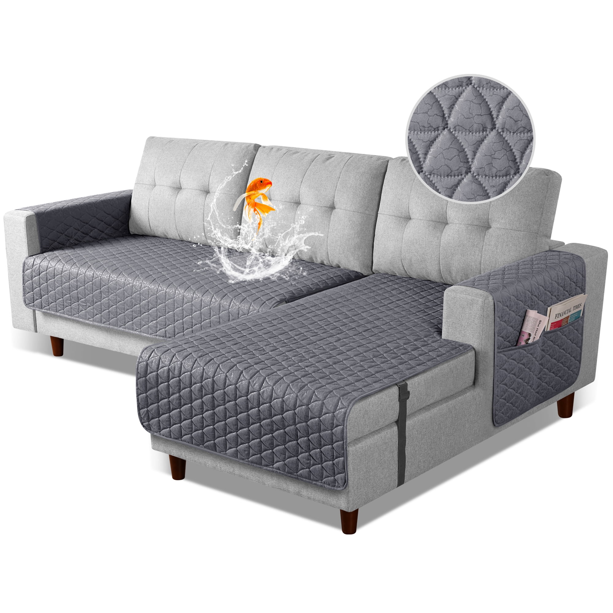 TAOCOCO L Shaped Couch Cover Sectional Sofa Cover Anti-Slip Pet Couch ...