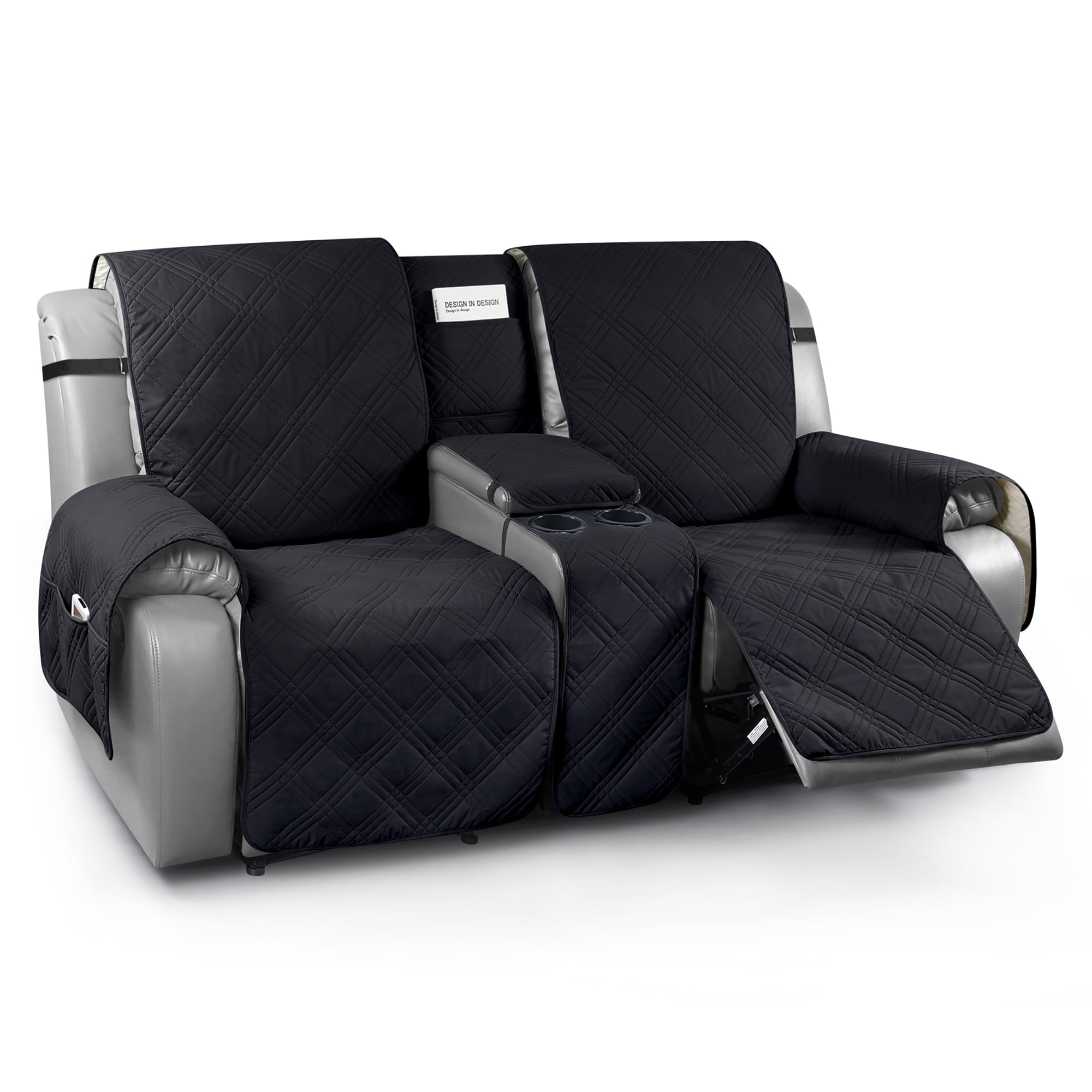 TAOCOCO Reclining Loveseat Cover with Console, Waterproof Fabric ...