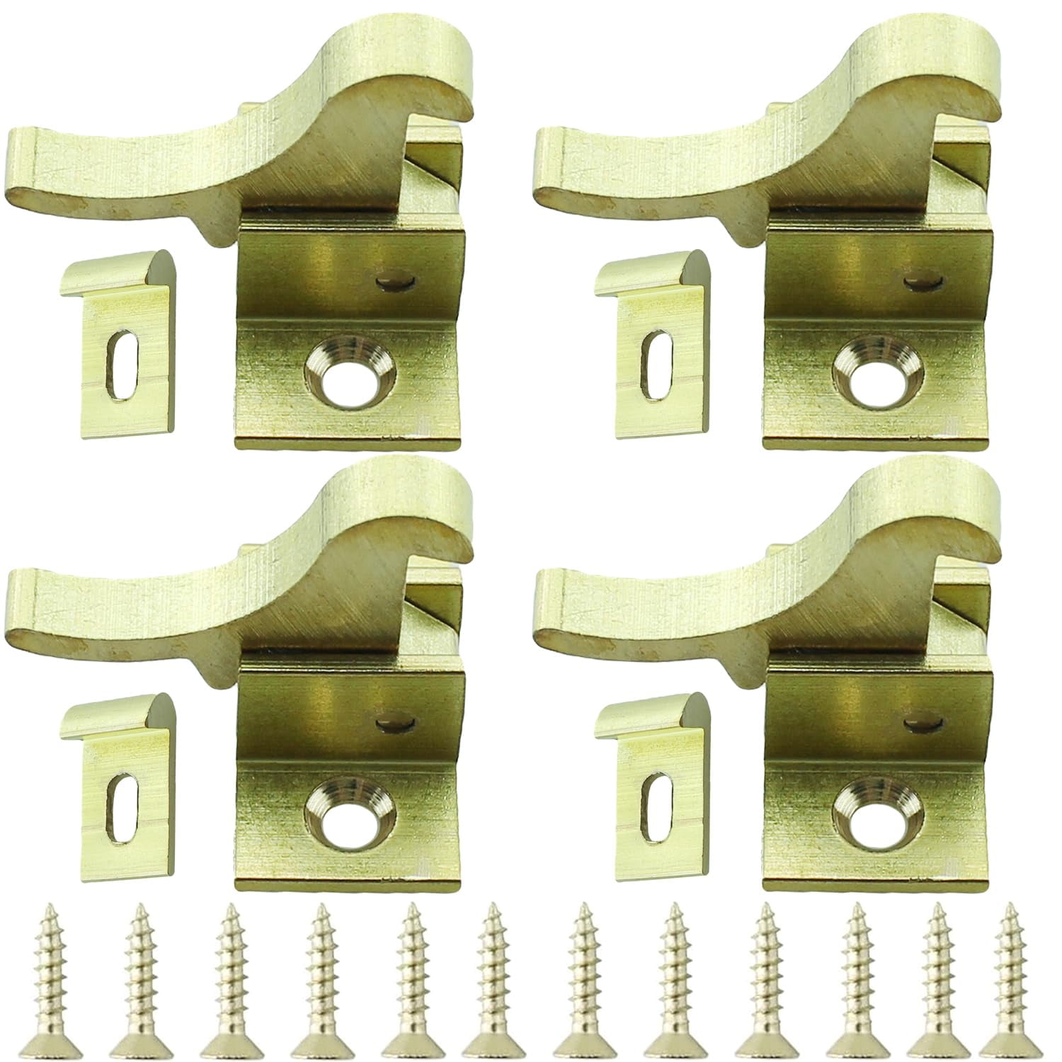 TAODAN 4PCS Brass Heavy Duty Door Elbow Latch Cabinet Door Latch Closet ...