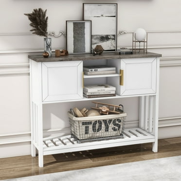 Wirrytor Console Table with Storage, Modern Sofa Table for Living Room ...