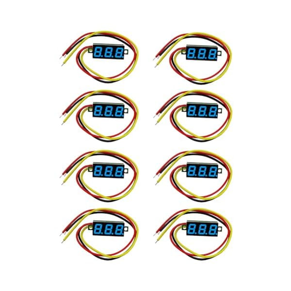 TAOOHU 0.28 Inch Three-Line Voltage Meter Mini LED Digital Voltmeter ...