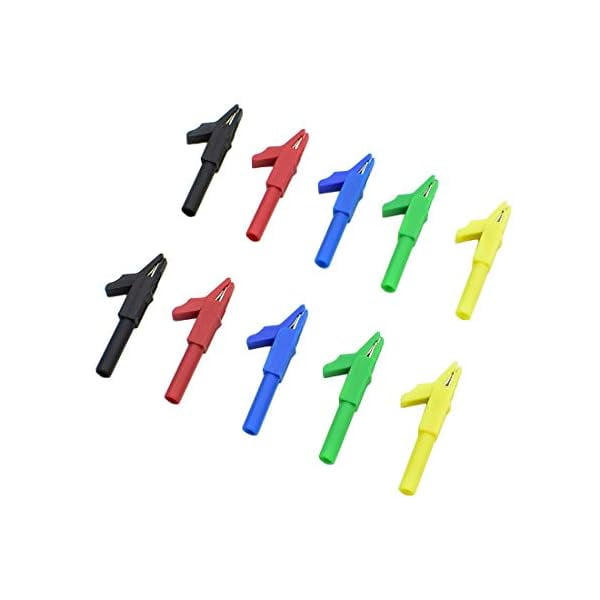 TAOOHU 10Pcs 300V 15A Safety Insulated Multimeter Test Alligator Clips ...
