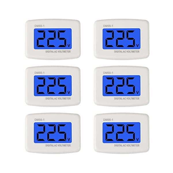 TAOOHU 6pcs Voltage Test Monitor, Plug in Digital Volt Meter for RV, AC ...