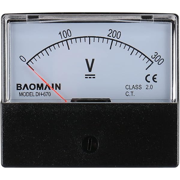 TAOOHU Dh-670 DC 300v Volt Analog Panel Mount Meter Voltmeter - Walmart.com