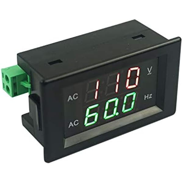 TAOOHU Digital AC Voltage Frequency Meter, AC 80-500V Voltmeter 45-65Hz ...