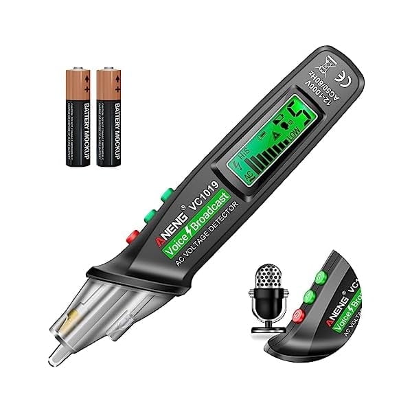 TAOOHU Voice Broadcast Non Contact Voltage tester with Range AC 12V ...