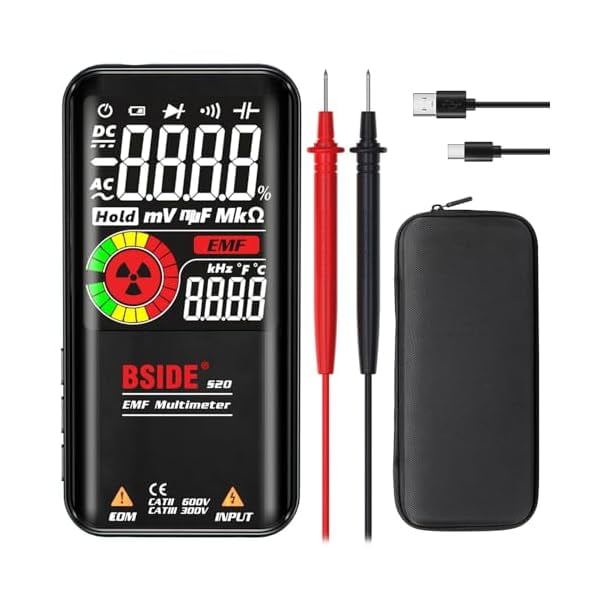 TAOOHU Digital Multimeter, Color LCD 3 Results Display 9999 Counts Auto ...