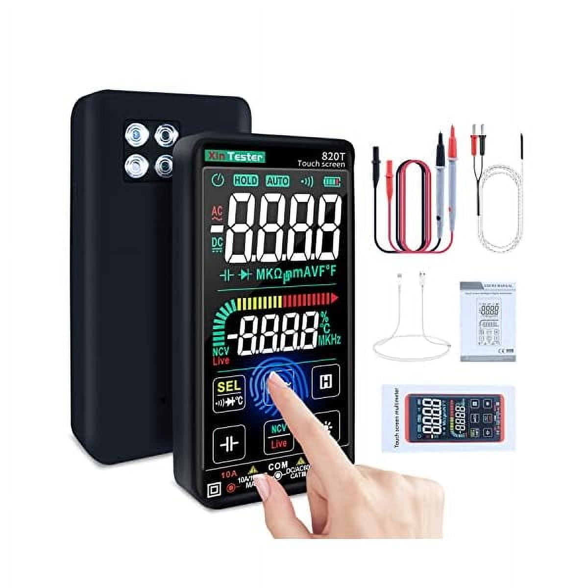 TAOOHU Digital Multimeter Smart Touch Screen Auto-Ranging 9999 Counts TRMS Rechargeable Multi ...