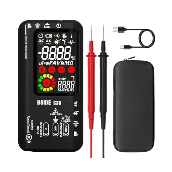 TAOOHU Digital Multimeter Tester Infrared Thermometer Rechargeable ...