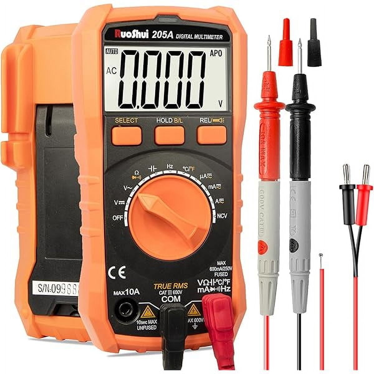 TAOOHU Digital Multimeter Tester Voltage Meter TRMS 6000 Counts Ohm Amp ...