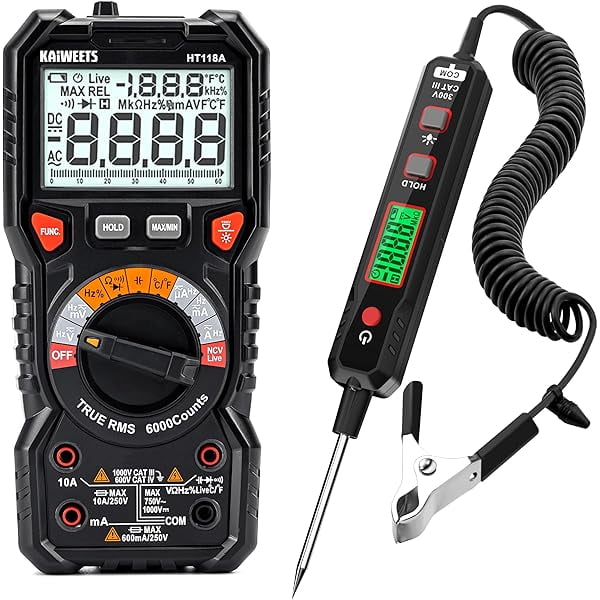 TAOOHU Digital Multimeter and 0.8V-100V DC Smart Automotive Test Light ...