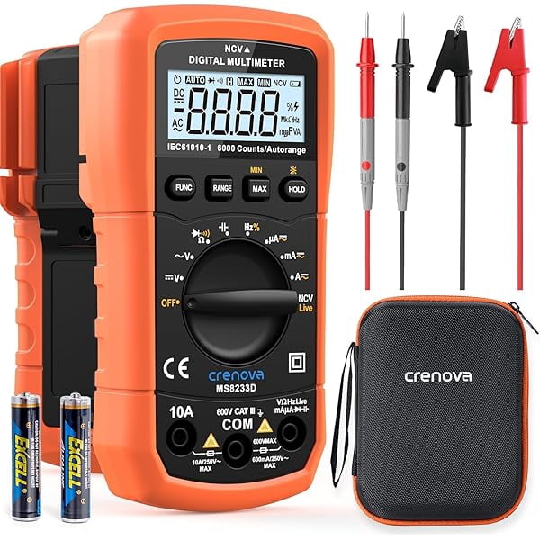 TAOOHU MS8233D Multimeter 6000 Counts Digital Multimeter DC AC Volt ...